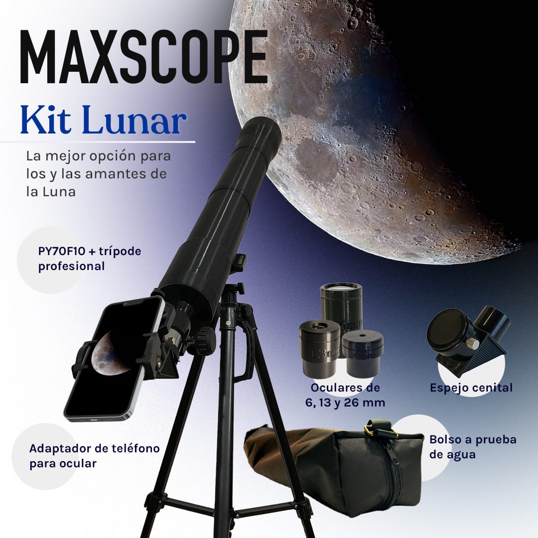 Kit Lunar PRO Telescopio - MAXSCOPE - Tienda MAXSCOPE